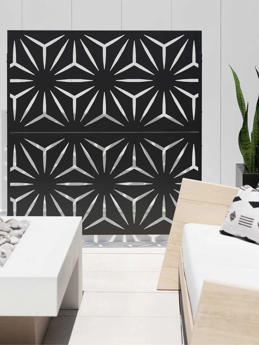 Veradek 2-Panel Privacy Screen Set, Star Good quality - Grow Green